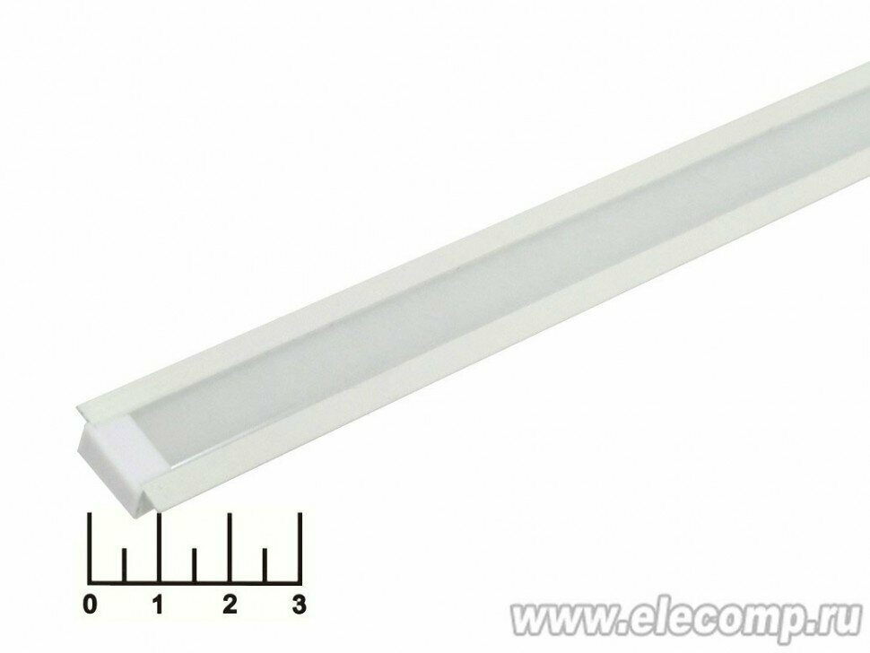 Профиль для светодиодной ленты с рассеивателем встраиваемый SP251W белый (SBL-AI22*6мм) 2м