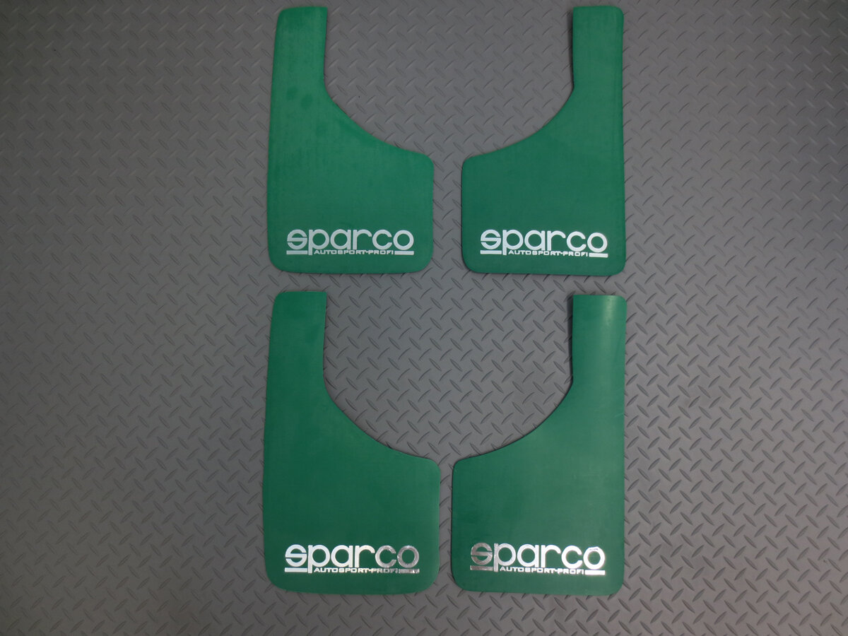 Брызговики автомобильные универсальные "Sparco", малый, зеленый