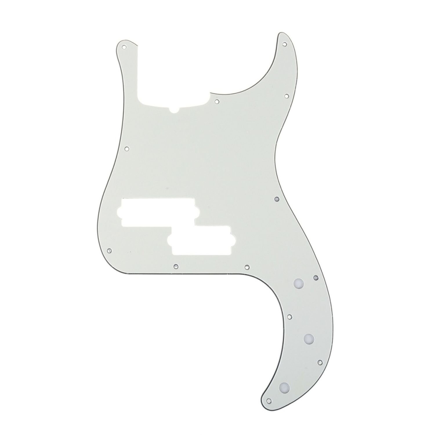 Панель для оригинального Fender Precision Bass US, Musiclily MX1395AW, для 5-струнных, трехслойная, состаренный белый