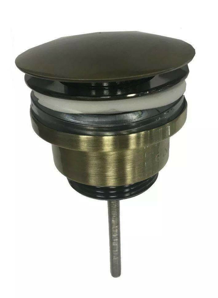 Донный клапан с переливом (круглый) Бронза GANZER F-09D