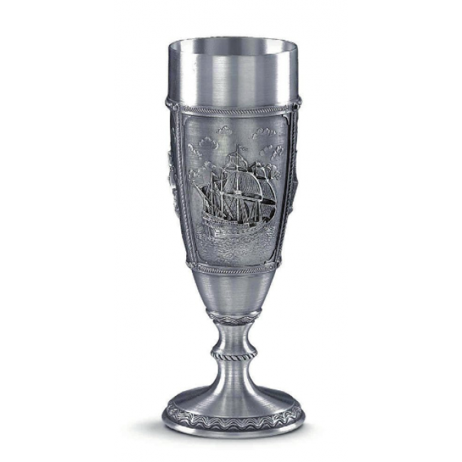 Коллекционный пивной бокал из олова "La Paloma" выс.17,5см