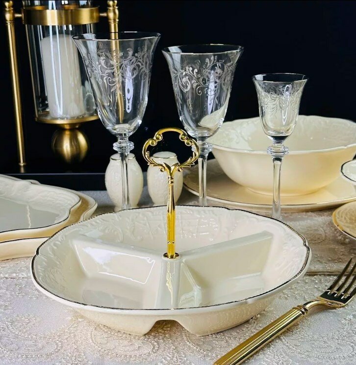 Менажница 25см доминика крем Фарфор 205-399 118-205-399