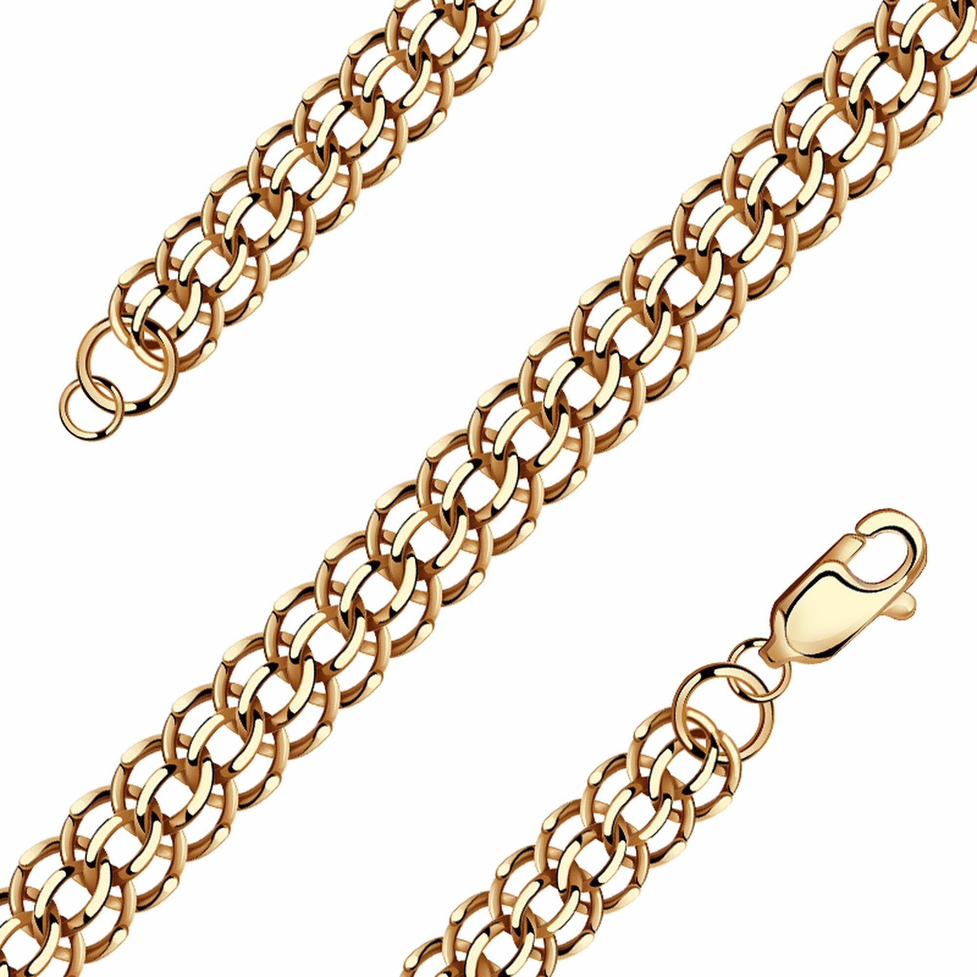 Браслет, красное золото, 585 проба