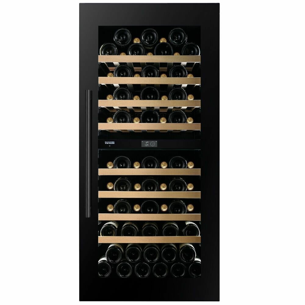 Винный холодильный шкаф Dunavox DVP-70.185DB компрессорный (встраиваемый холодильник для вина на 70 бутылок)