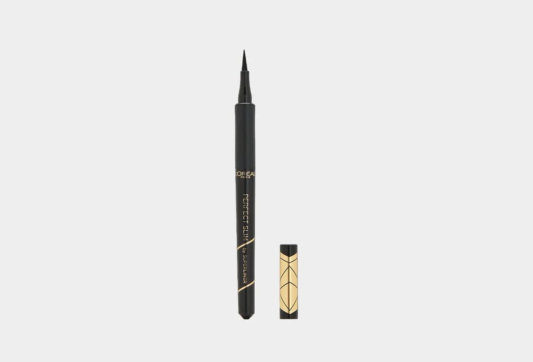 Подводка для контура глаз L'Oreal Paris PERFECT SLIM, тон 01, Экстрачерный, 0.6 мл