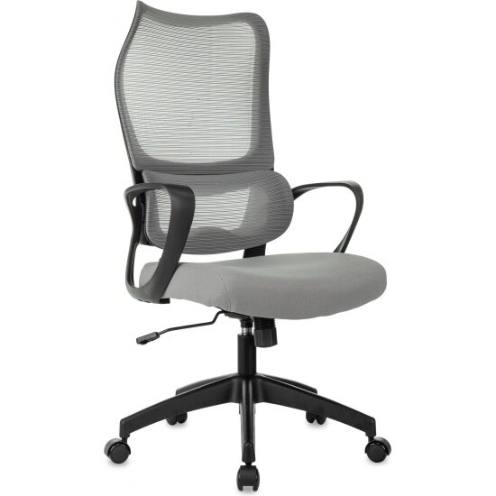 Кресло руководителя Бюрократ Sigma 2 серый сетка/ткань крестов. пластик