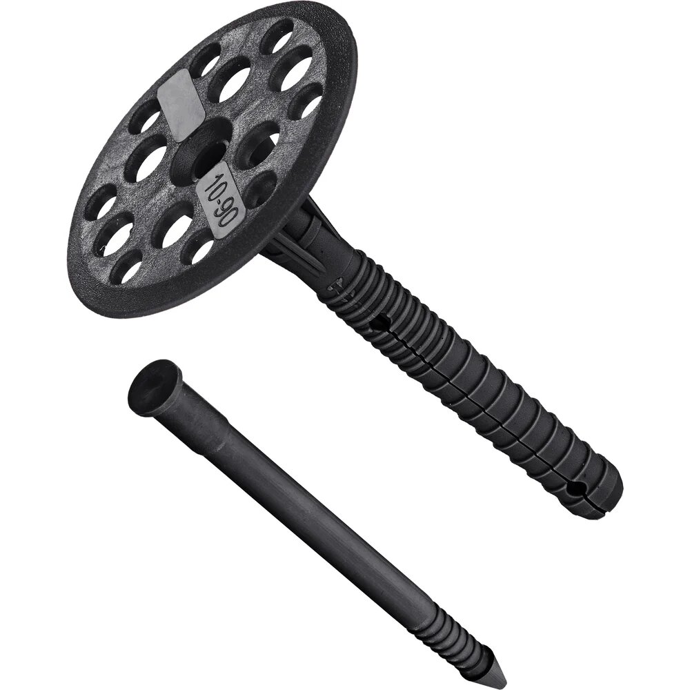 Дюбель для теплоизоляции Tech-Krep с пласт. гвоздём 10x90 (30 шт) - пакет ECOPLAST 154324, 60 мм, пластиковая