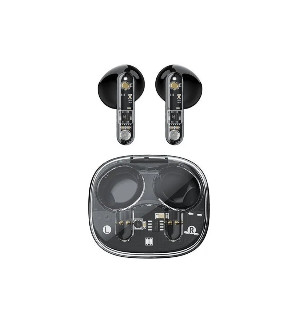 Беспроводные наушники Recci MARS Wireless Earbuds HiFi, BT5.3, 180mAh/30mAh, Черный, REP-W58