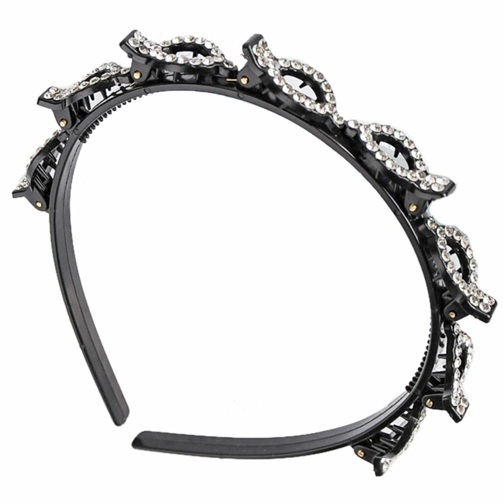 Ободок для сломанных волос, фиксирующий челку заколкой-белый