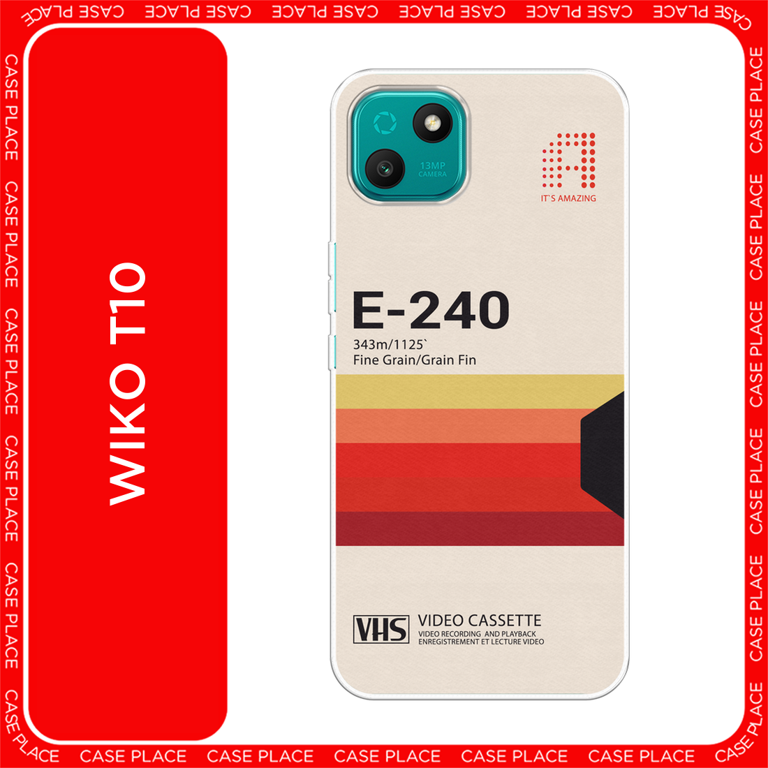 Силиконовый чехол на Wiko T10 / Вико Т10 с принтом VHS обложка