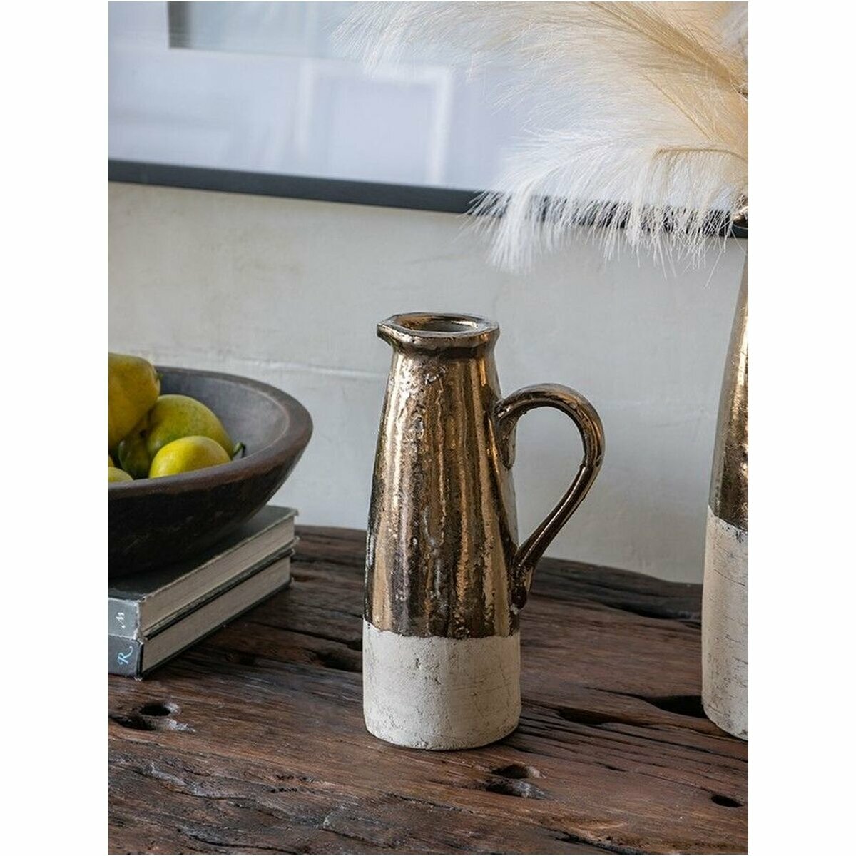 1345 Кувшин декоративный 17x12x28см, керамика, коричневый, Glasar