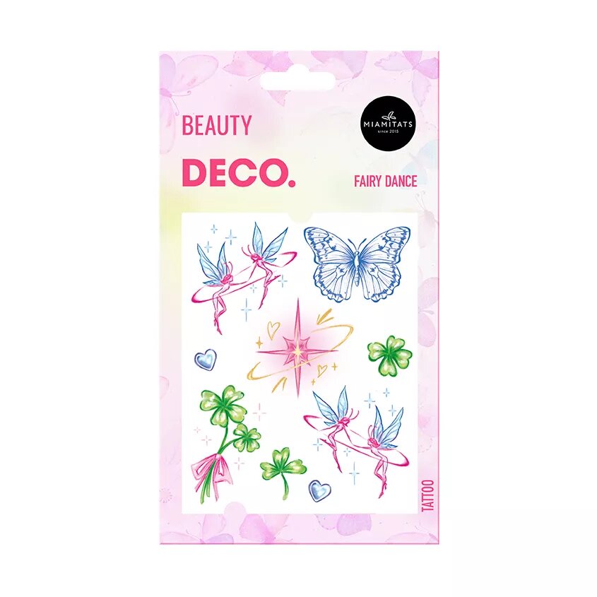 Набор переводных татуировок для тела DECO. FAIRYCORE by Miami Tattoos переводная (fairy dance)