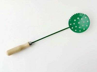 Черпак ТРИ кита для льда окрашенный (ручка пласт. под дерево)