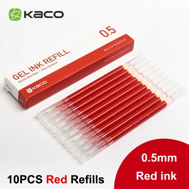 Xiaomi Pen Mi Гелевая ручка 0,5 мм Красный, 10 KACO Red ink