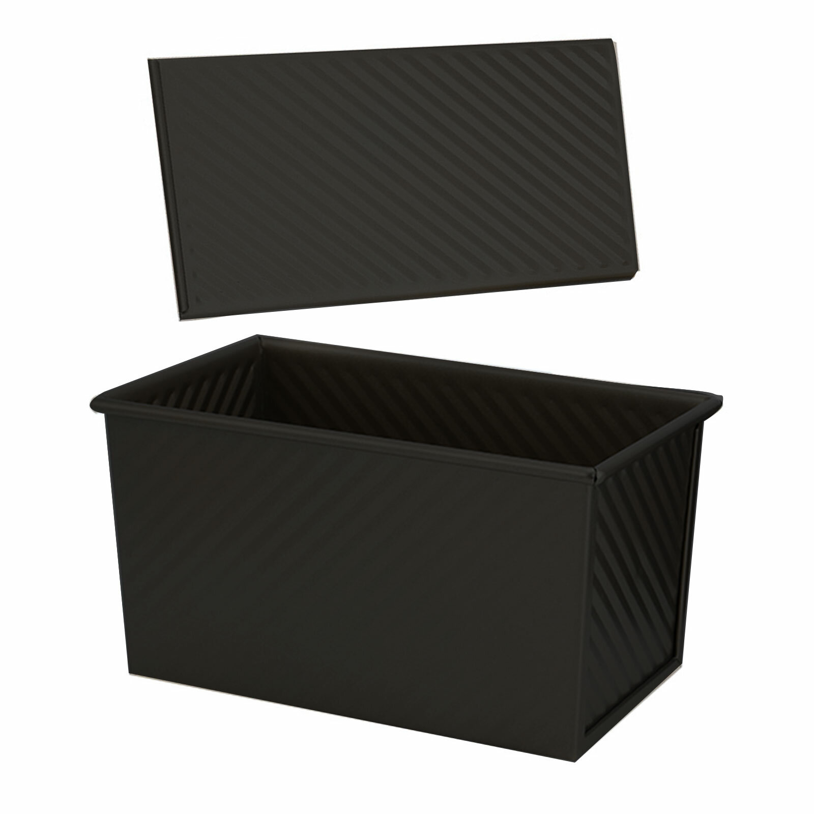 Прямоугольный буханка с крышкой, форма для выпечки хлеба, антипригарная коробка тостов, из углеродистой стали, простая в использовании