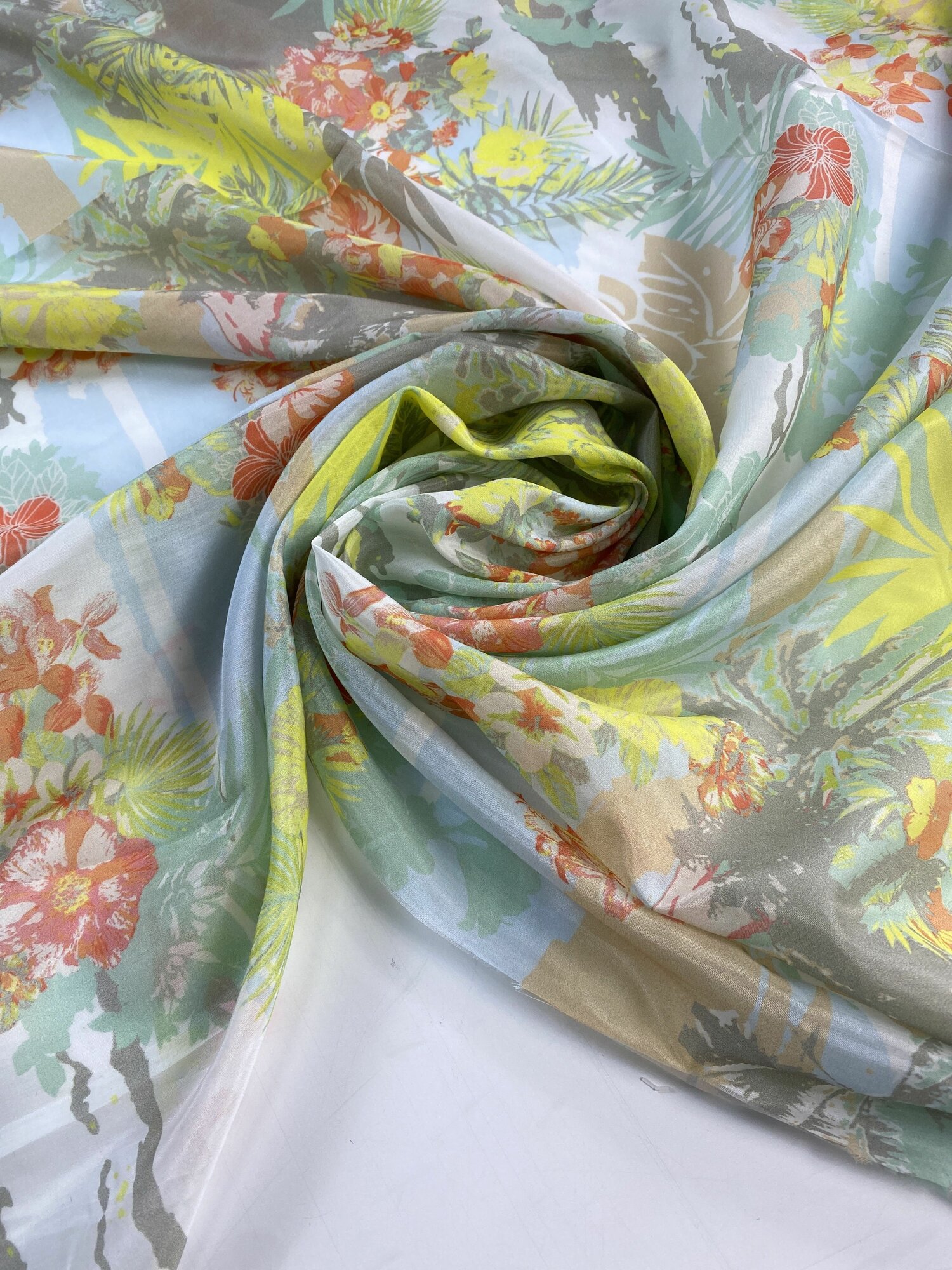 Шелковый батист отрез 1,25м