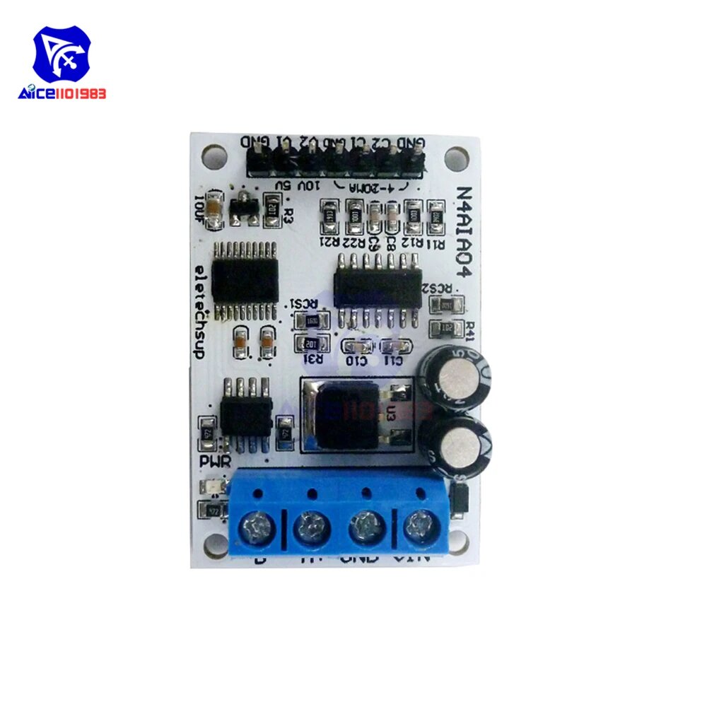Diymore RS485 Modbus RTU ADC Module 4-канальный