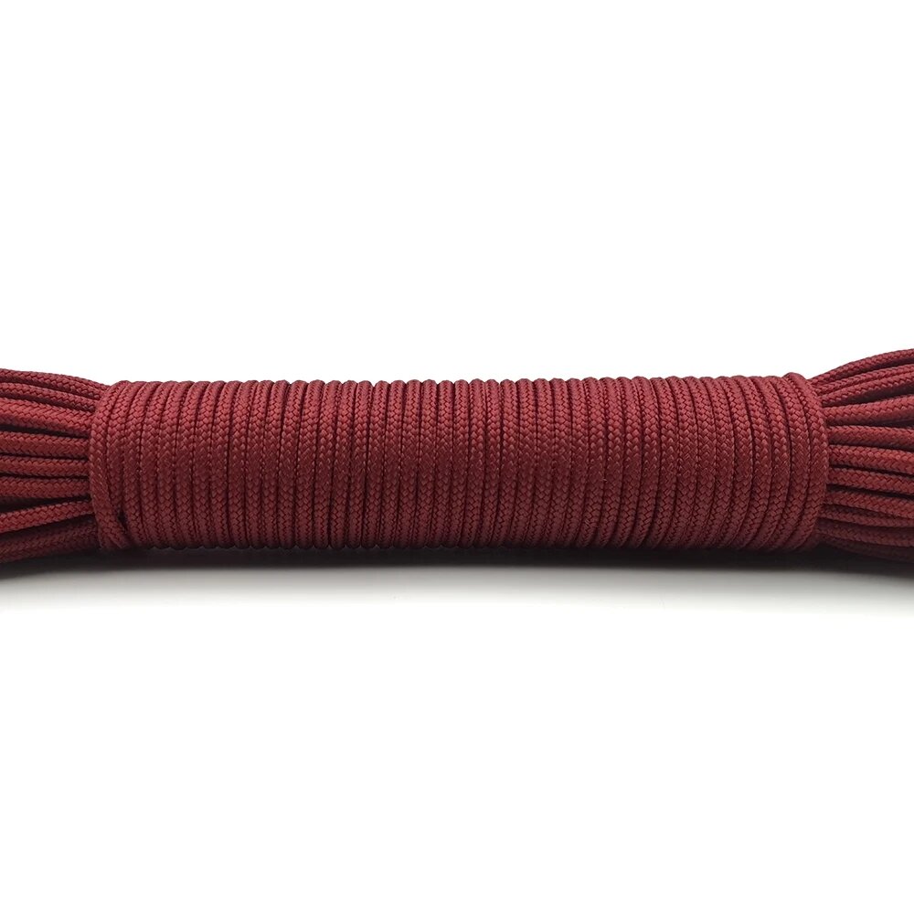IQiuhike Паракорд 2 мм, 31м/15м/8м, одножильный Deep Red, 15Meters