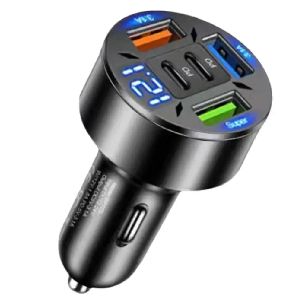 50 Вт 5-портовое автомобильное зарядное устройство, быстрая зарядка PD QC3.0 USB C, автомобильное зарядное устройство для телефона, адаптер с напряжением для всех телефонов Y8T7
