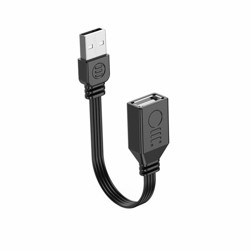 USB-концентратор, USB 2.0 плоский угловой удлинитель - 10 см - прямой, 1 шт.