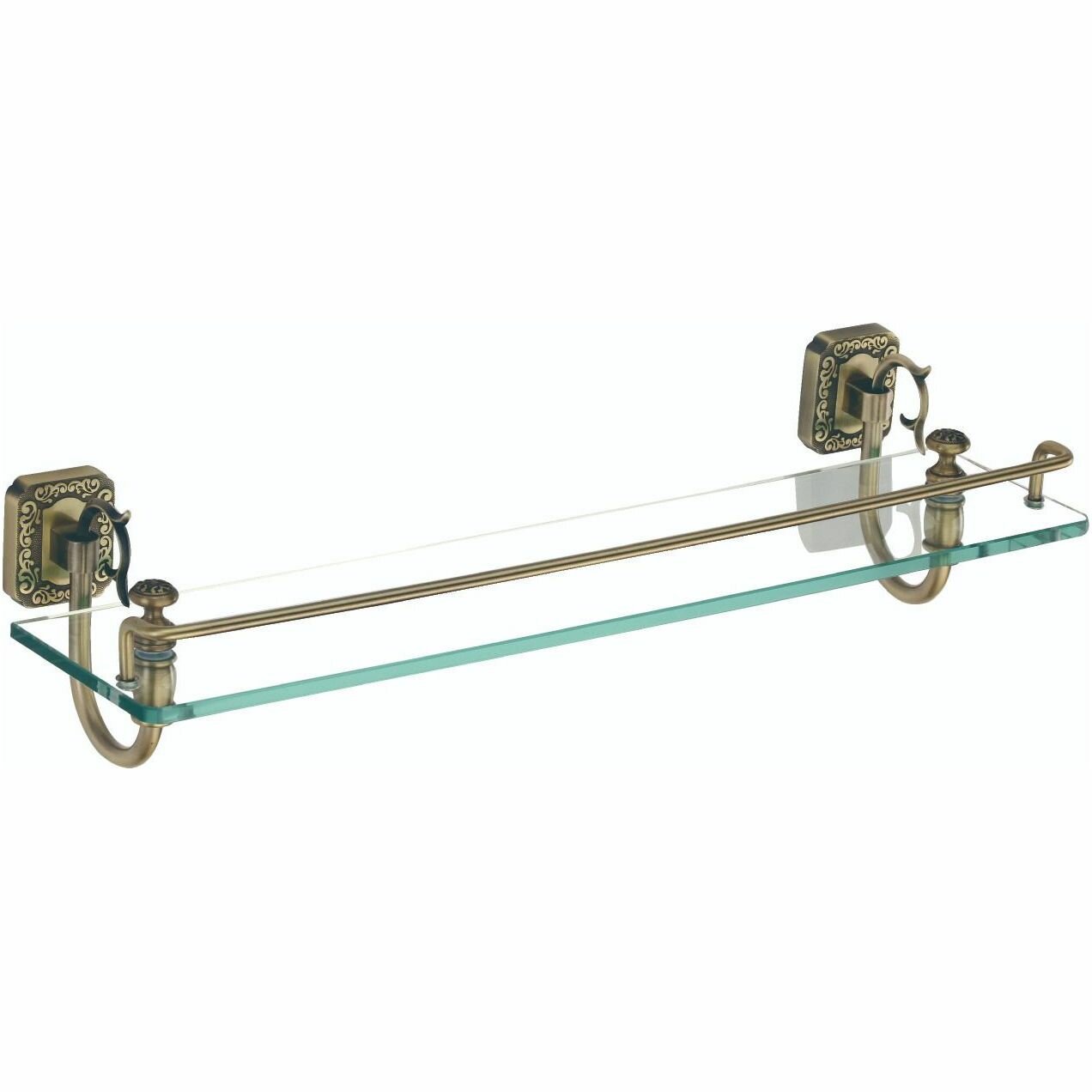 Полка Savol (Савол) прямая, стеклянная 60 см Бронза S-006491