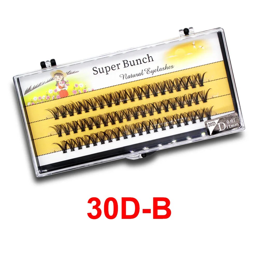 Накладные ресницы Super Bunch C изгиб, 12 мм, 30D-B