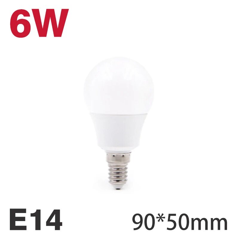 KARWEN Светодиодная лампа E27 E14 3-20Вт E14 6W 220V, Cold White