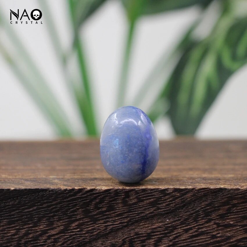 Драгоценный камень яйцо 15x20 мм Синий, Blue Aventurine