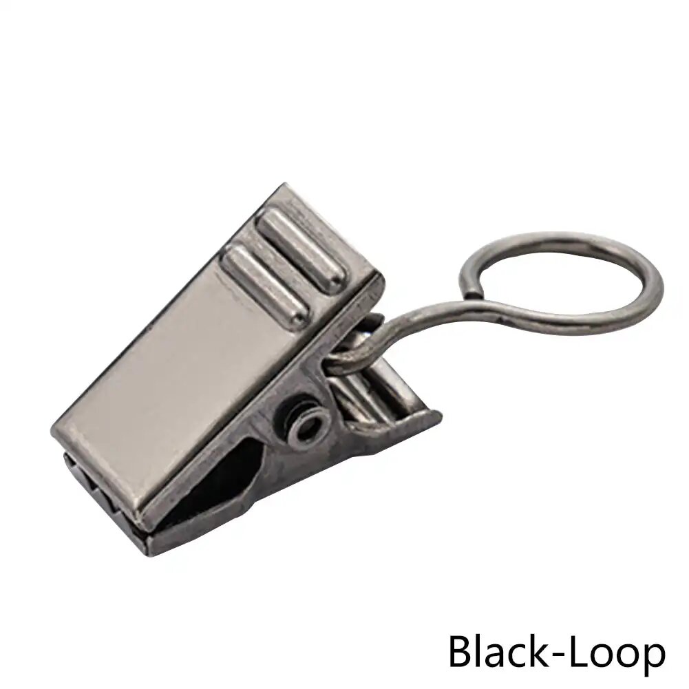 Металлические зажимы для штор 20 шт. Черный, Black-Loop