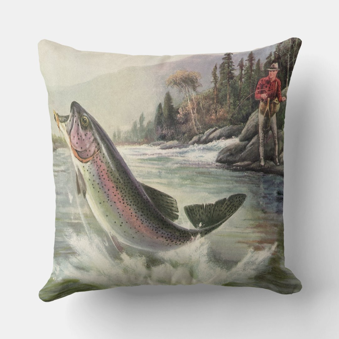 Подушка двухсторонняя 35х35 см / Рыбалка, рыба, рыбак, fishing / Декоративная подушка наполненная холлофайбером