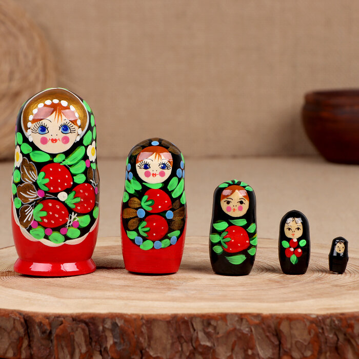 Матрёшка дерево «Наталья», 12 см, 5-кукольная