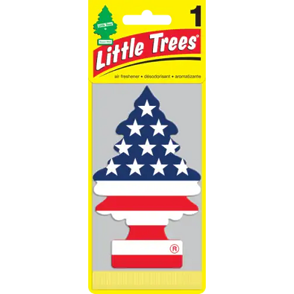 LITTLE TREES U1P-10945-RUSS ароматизатор подвесной картон ёлочка американский флаг (vanilla pride