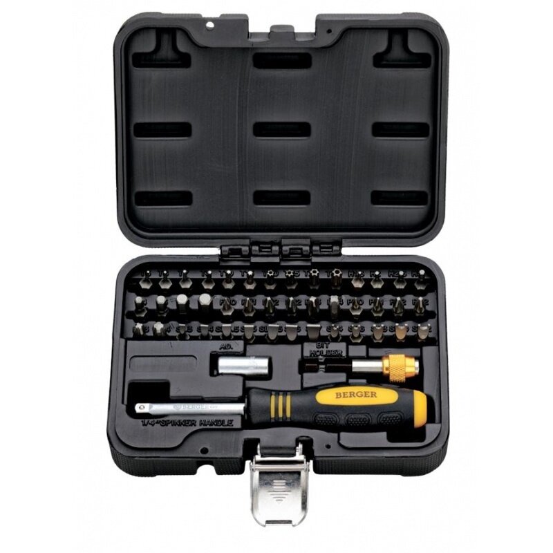 Набор инструментов BERGER отвертка с битами, 45 предметов (BG-45SB)