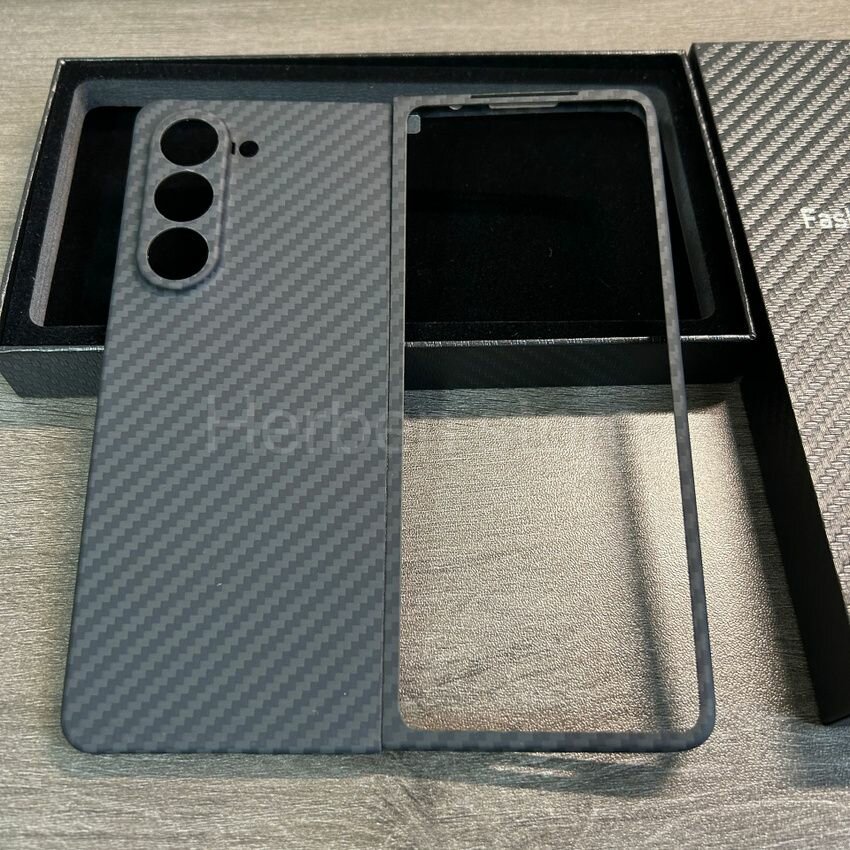 Кевларовый чехол Samsung Galaxy Z Fold 5, чехол из углеродного волокна, Ультратонкий защитный чехол из настоящего углеродного волокна для Samsung Galaxy Z Fold 5