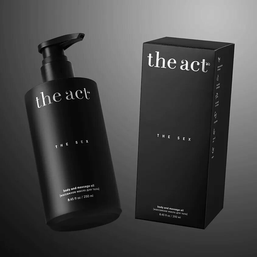 THE ACT Массажное масло для тела интимное THE SEX, 250 мл