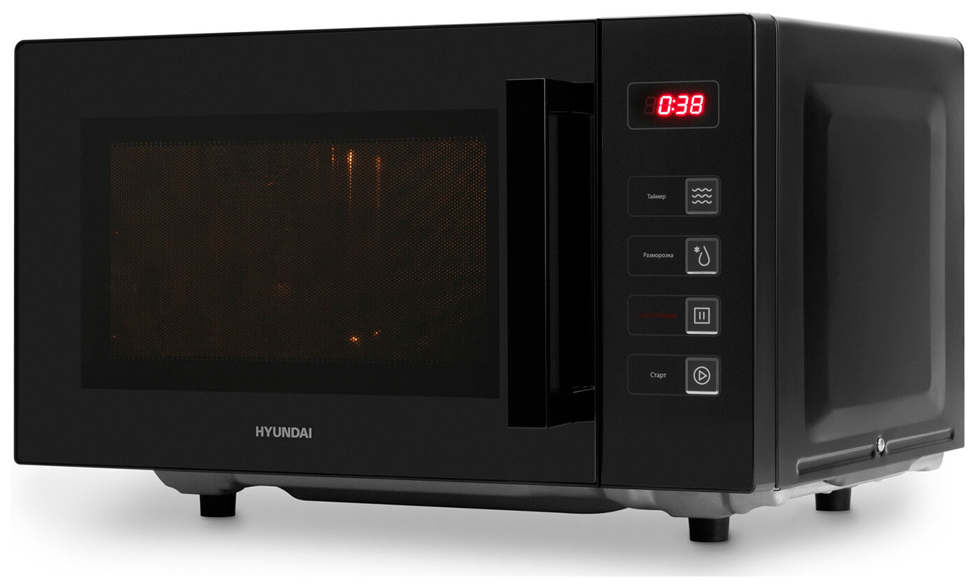 Микроволновая печь - СВЧ Hyundai HYM-D3008, 23 л, 800 Вт, черный