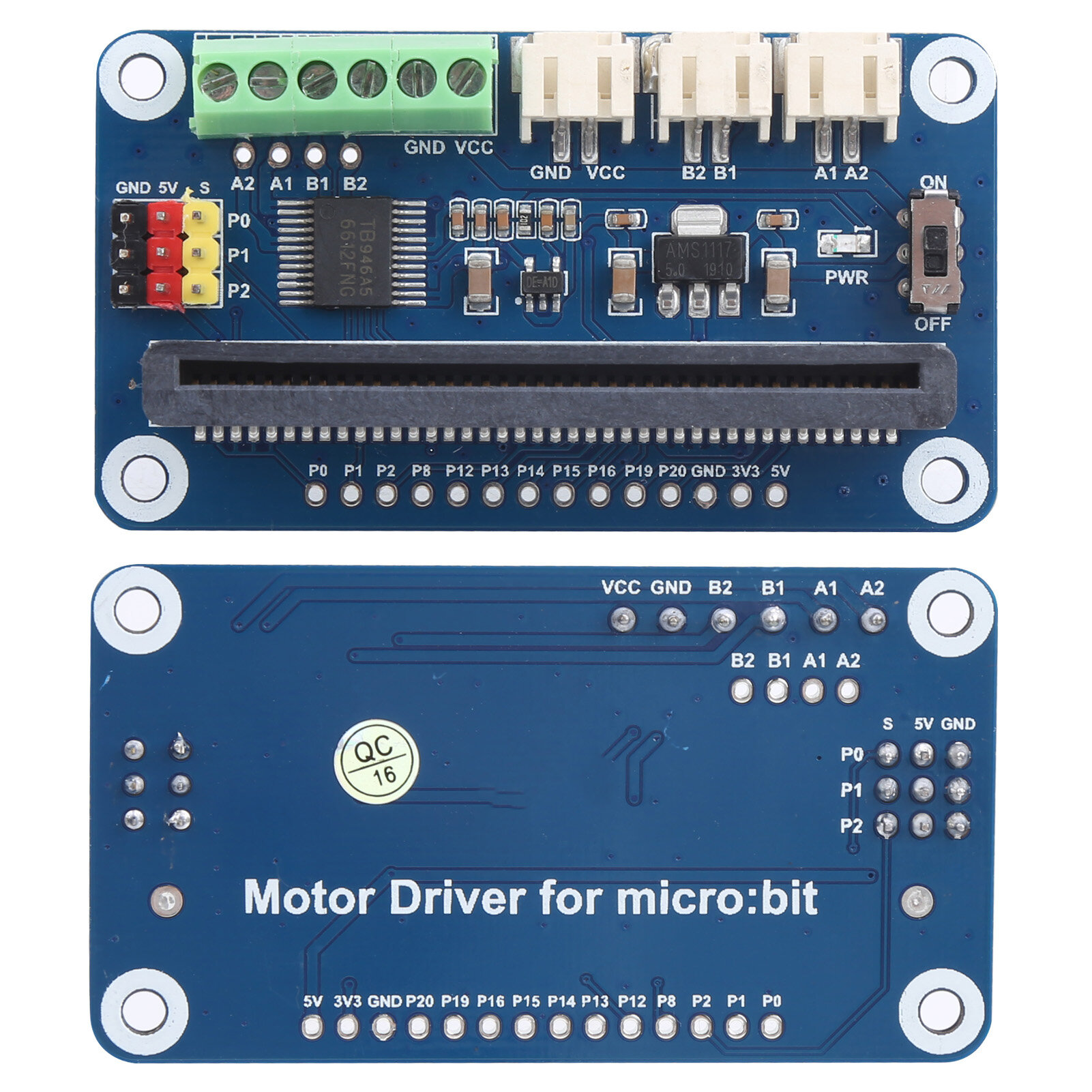 Плата драйвера двигателя для Micro: bit Control, 2-ходовой двигатель постоянного тока, 3-ходовой рулевой двигатель, компоненты двигателя