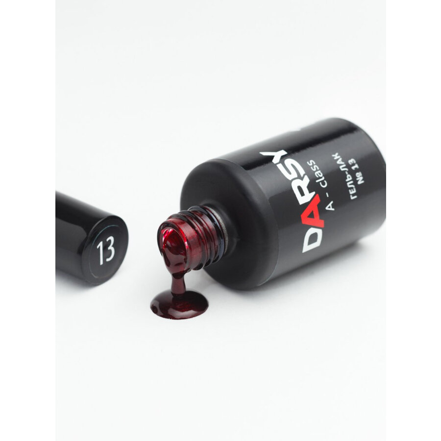 DARSY, Гель-лак витражный бордо № 13, 8 мл