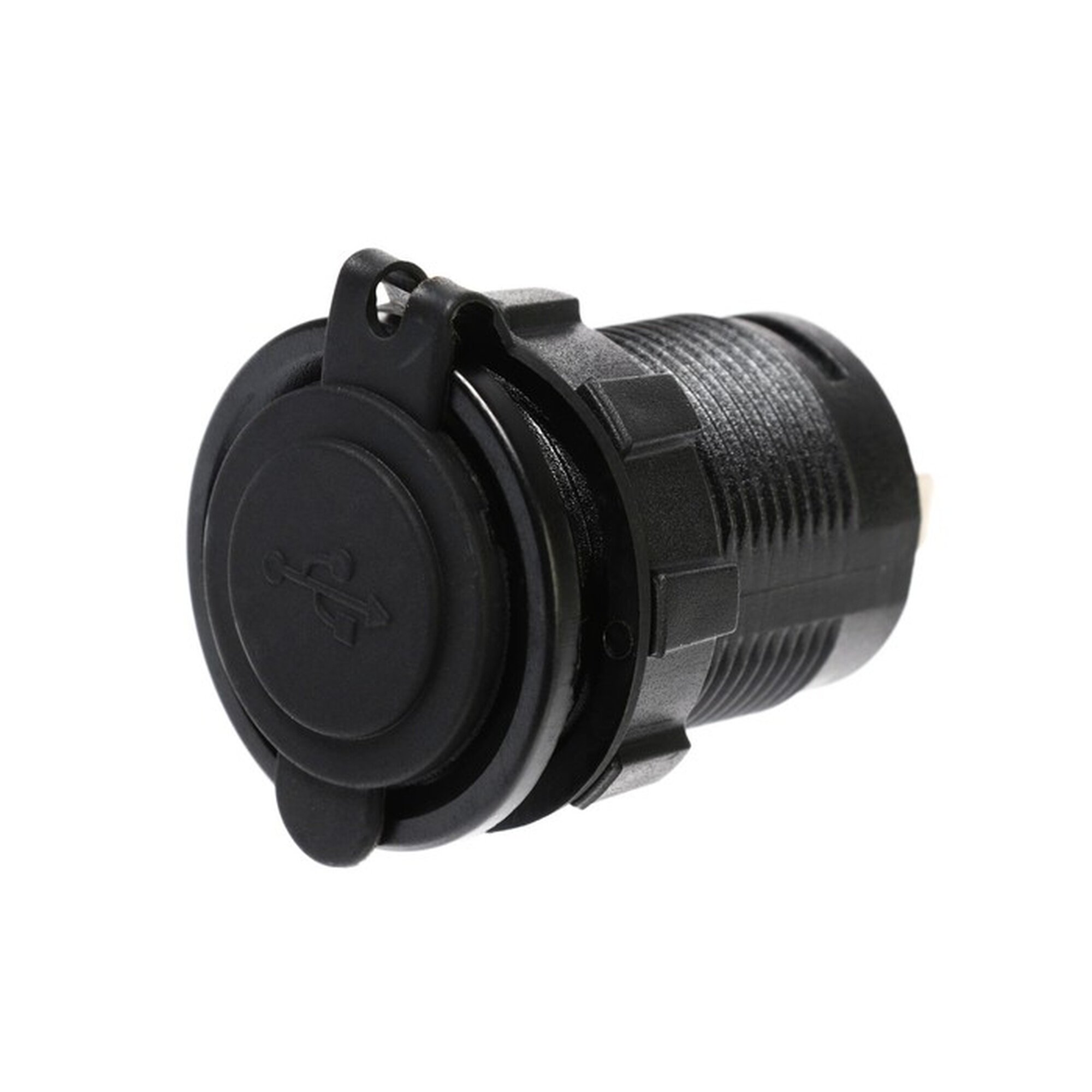 Разветвитель USB Сима-ленд, 2 порта, предохранитель, пластик, черный