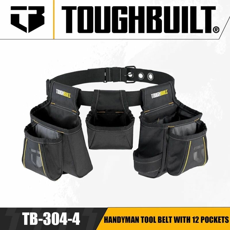 TOUGHBUILT TB-304-4 Пояс для инструментов Handyman с 12 карманами Сумка для инструментов
