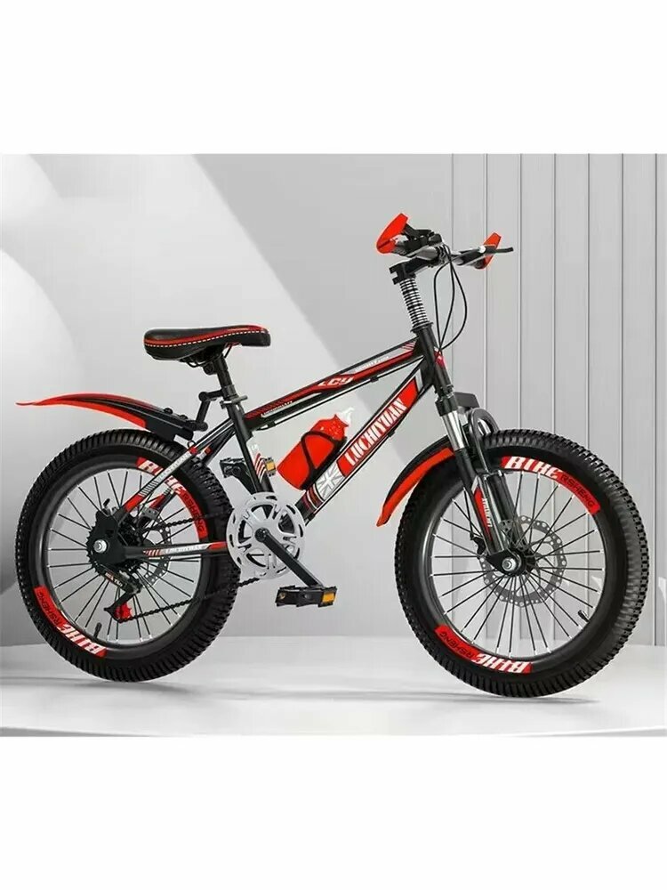 Велосипед BMX, Гибрид, Горный, 20', 9-скоростей, 130-140cm, Черное красный