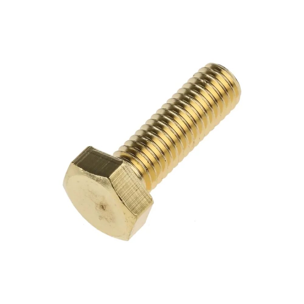 Море-Метизов Болт DIN 933 латунь M10x50 мм, 10 шт. BOLT933L105010М