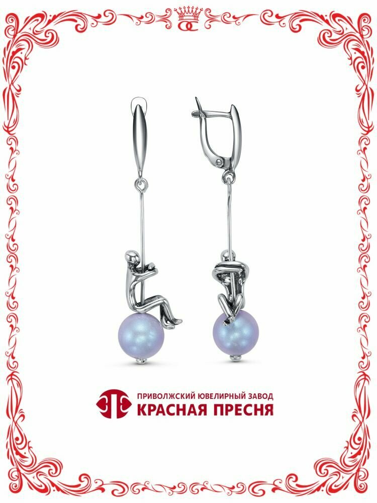 Серьги, жемчуг имитация
