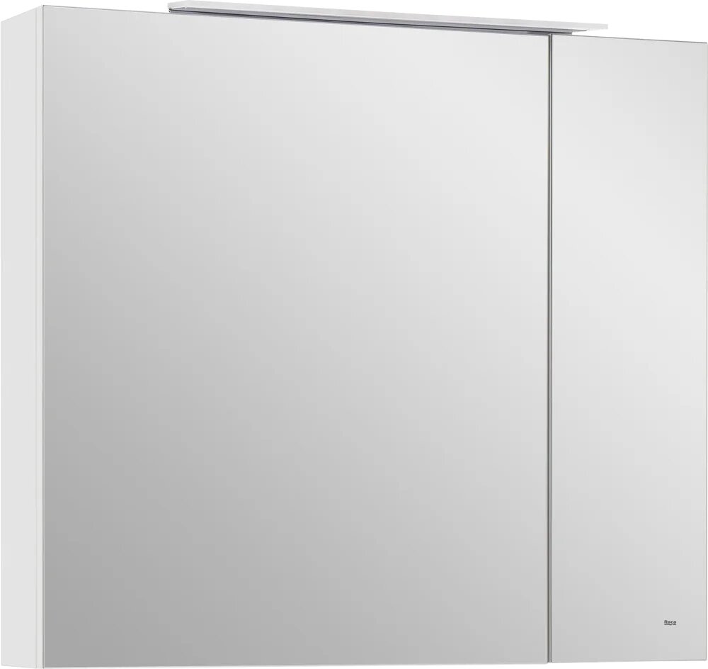 Зеркало-шкаф Roca Oleta 80 со светодиодной подсветкой, 80 см, белое, зеркало настенное в ванную