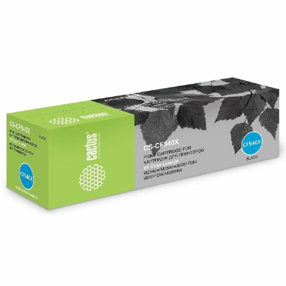 Cactus расходные материалы CF540X Картридж для HP CLJ Pro M254nw dw M280nw M281fdn M281fdw, Bk, 3,2K
