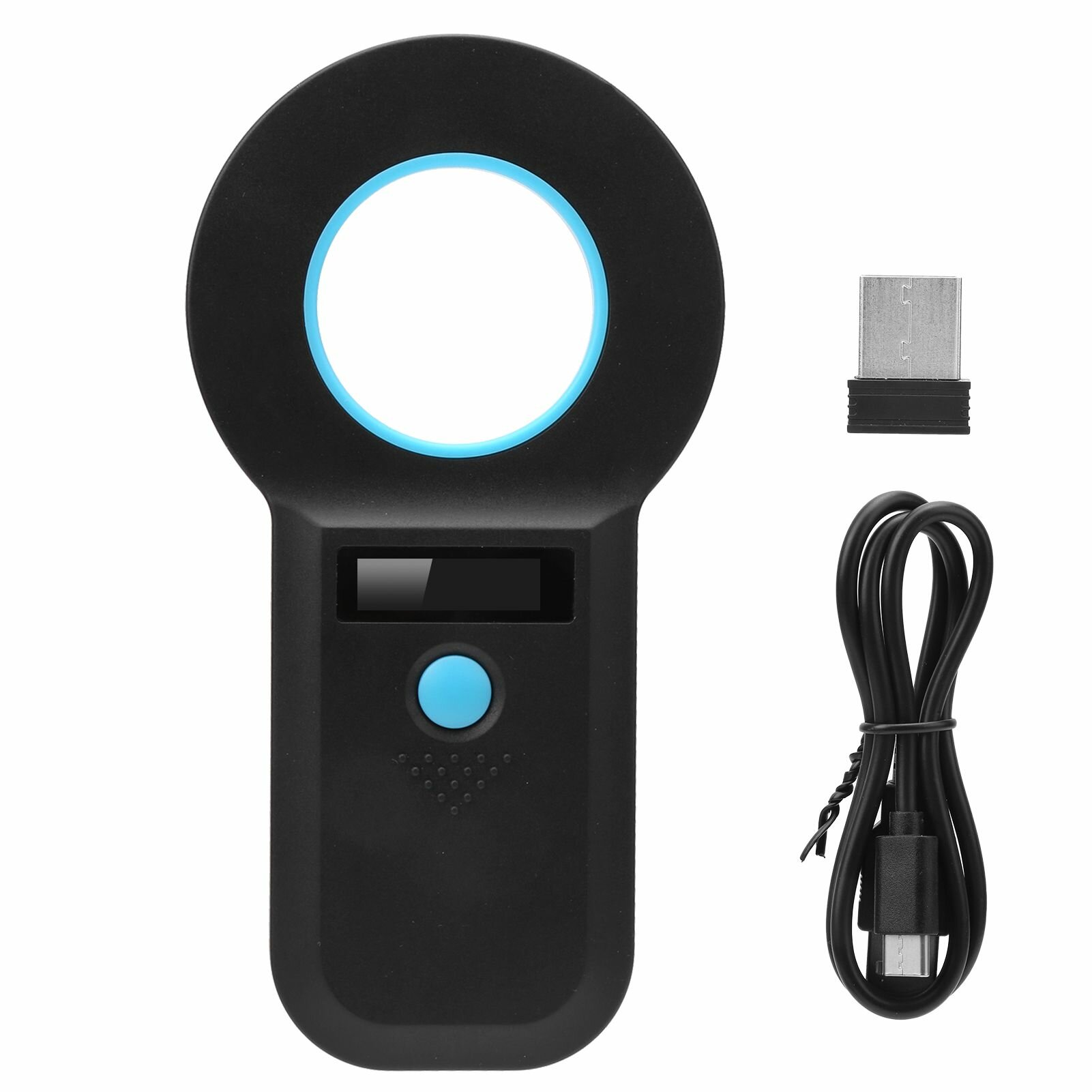 Читатель микрочипов животных с Bluetooth и поддержкой RFID, переносной, 134.2КГц/125КГц, зарядка по USB