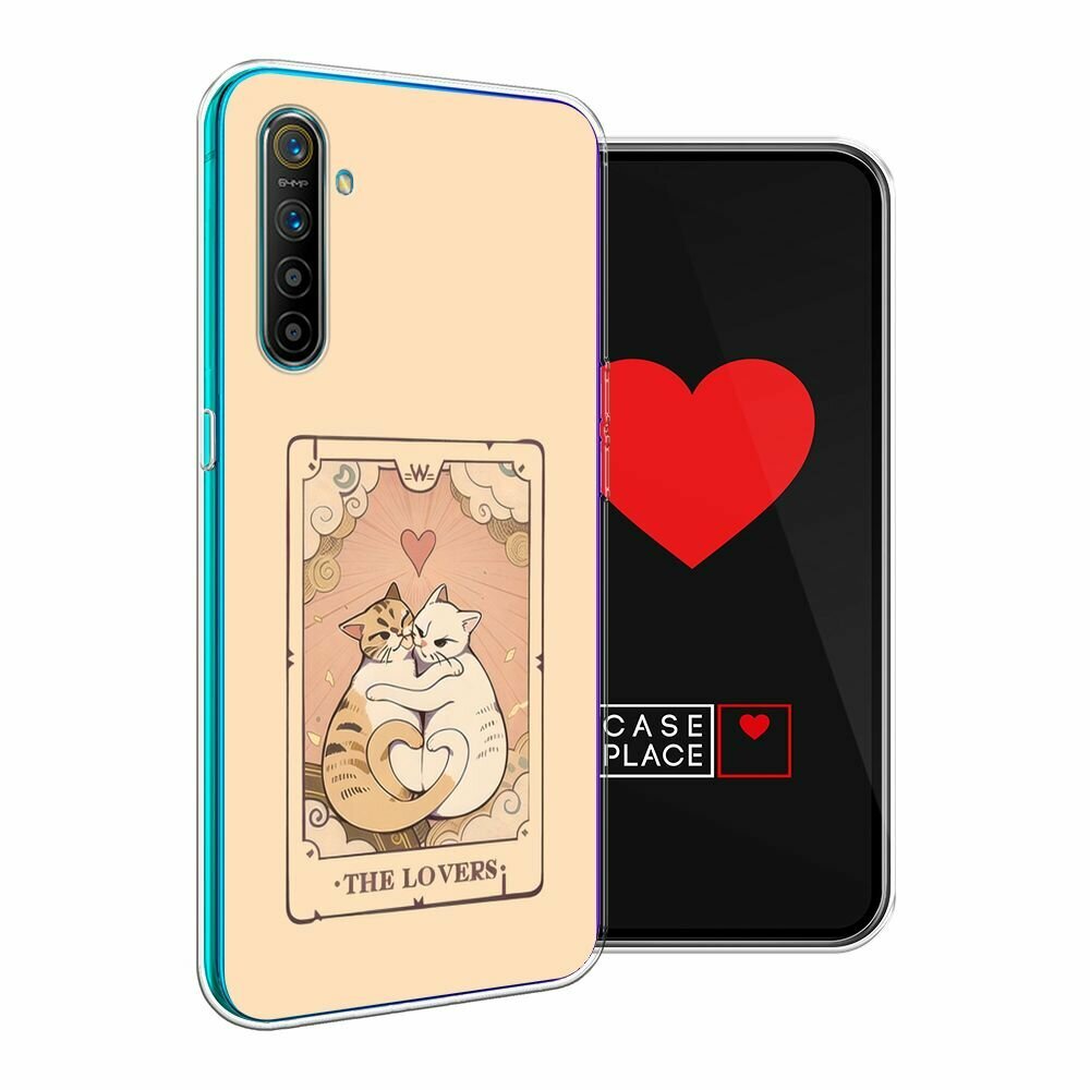 Чехол на Realme XT / Реалми XT с принтом "The lovers cats 1 - 14 февраля" — фото 1