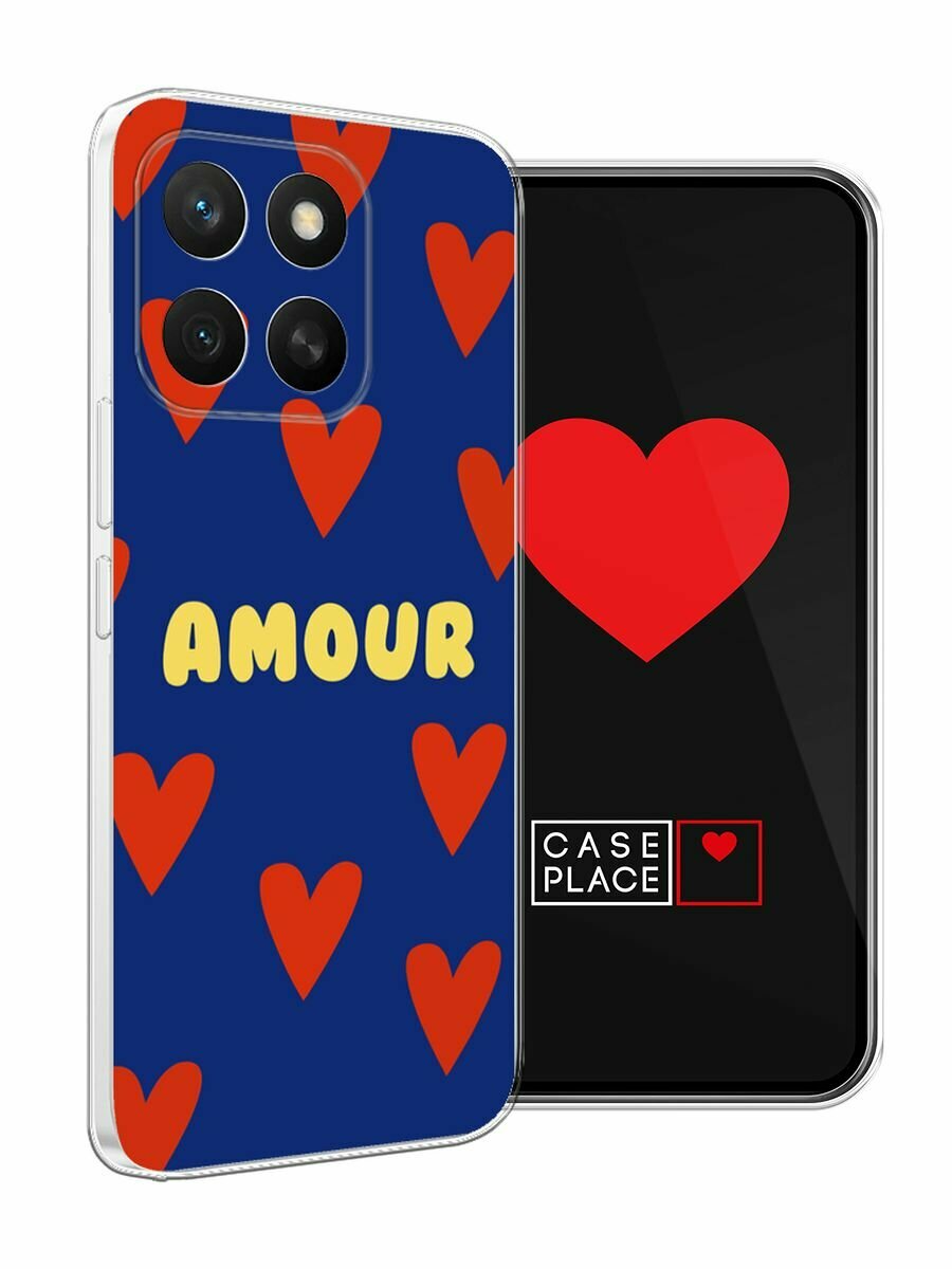 Чехол на Honor X8c / Хонор X8c с принтом "Amour art - 14 февраля" — фото 1