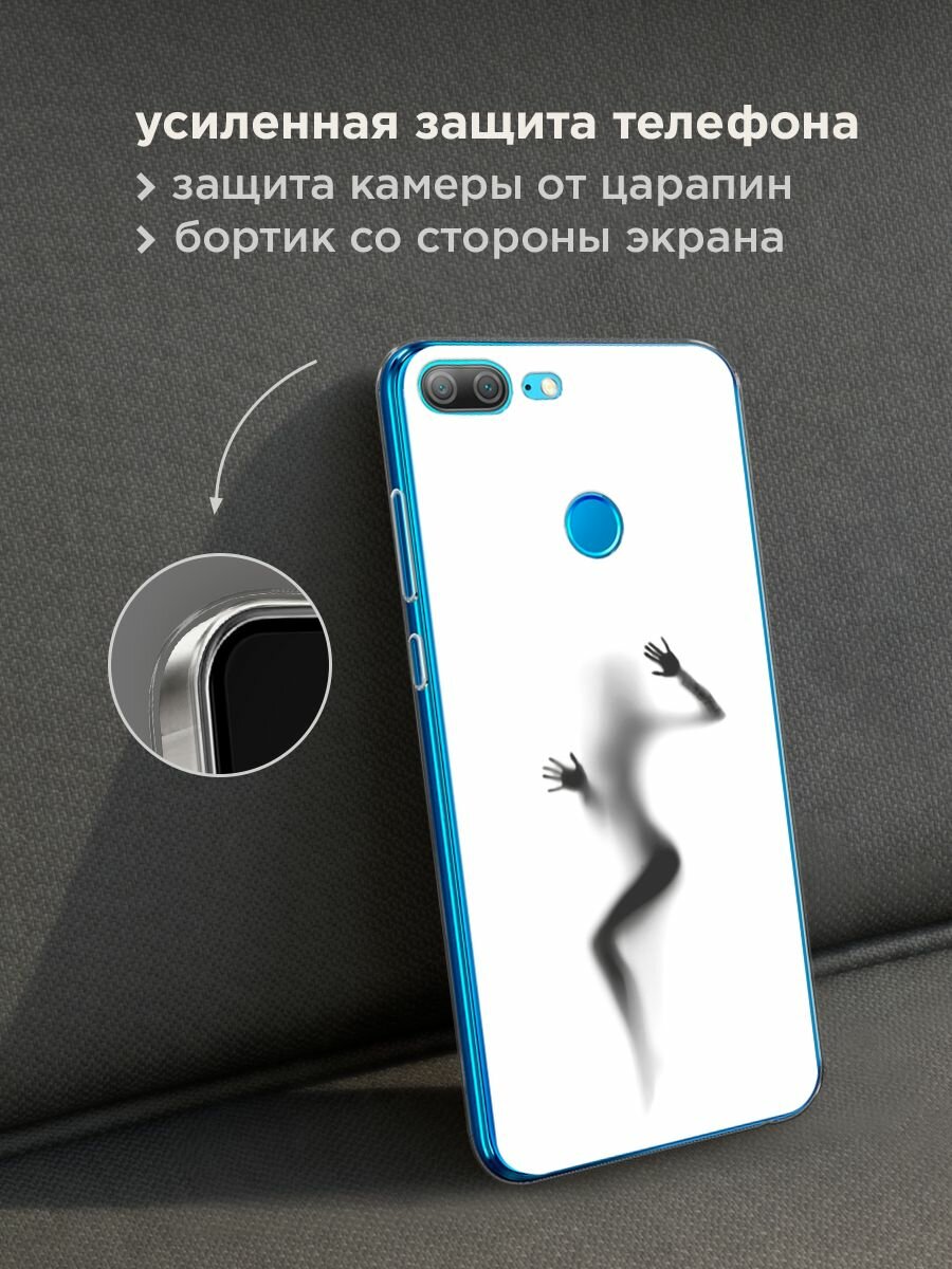 Чехол на Honor 9 Lite / Хонор 9 Лайт с принтом "Девушка в душе" — фото 1