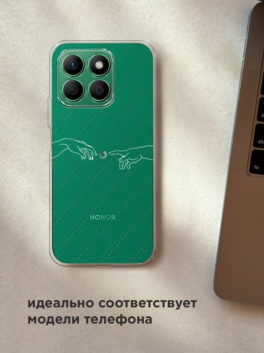 Чехол на Honor X8B / Хонор X8B с принтом "Загрузка творения", прозрачный — фото 1